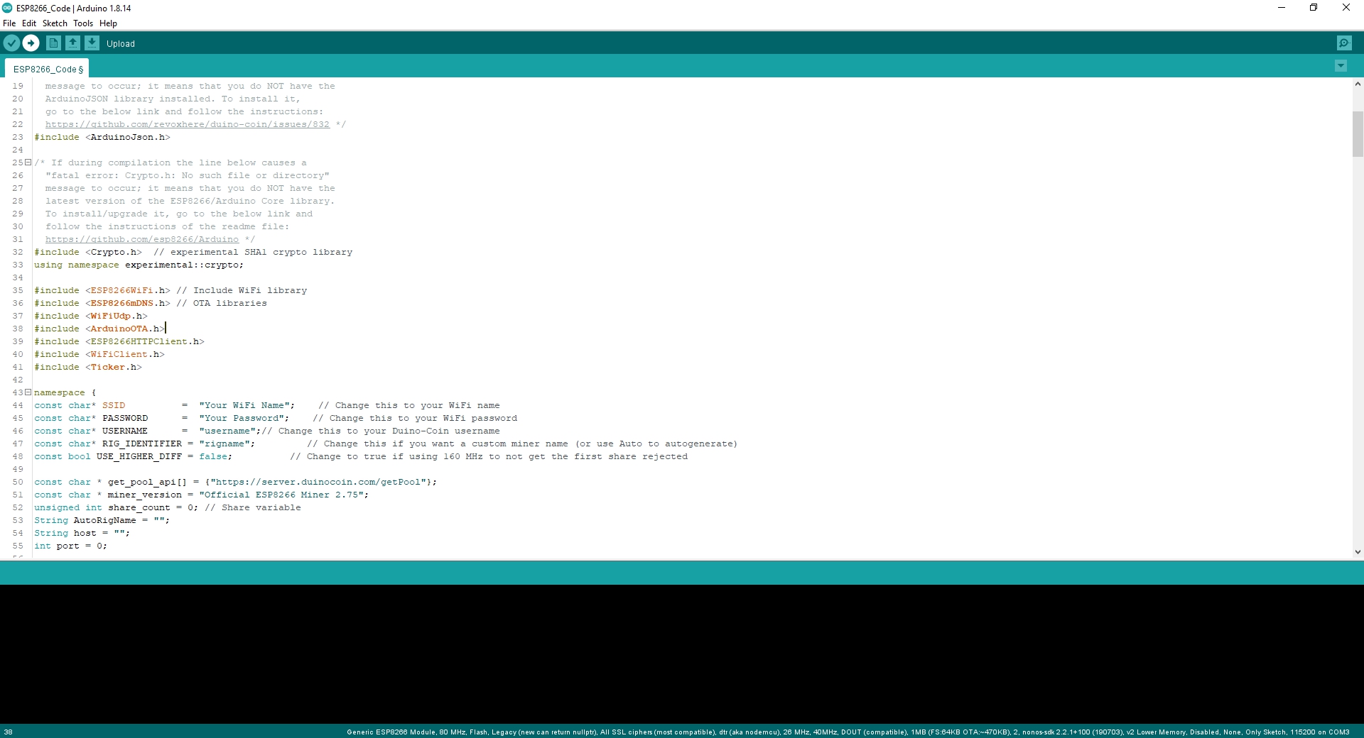Duino coin benchmark on ESP8266 – SZN